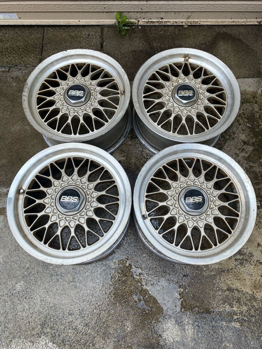 【やや傷や汚れあり】BBS RG024 RG 15インチ 7J ET38 114.3 5H ボンゴ スイフト クラウン Y30 Y31 旧車 FC3S Z31 メッシュ BBS製 RS LMの ...