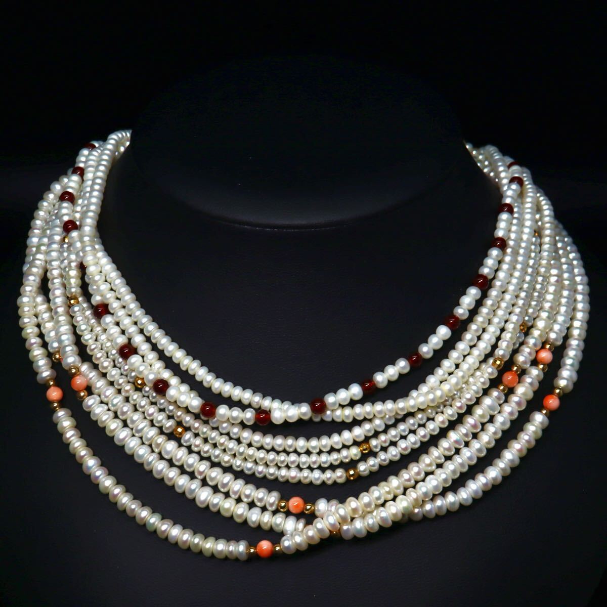 【目立った傷や汚れなし】K14/K18!!【セット売り】ジュエリーマキ入り 本真珠ネックレス4点おまとめ O 約93.1g pearl パール ジュエリー ホワイト系 EA2/EB2 U481 ...