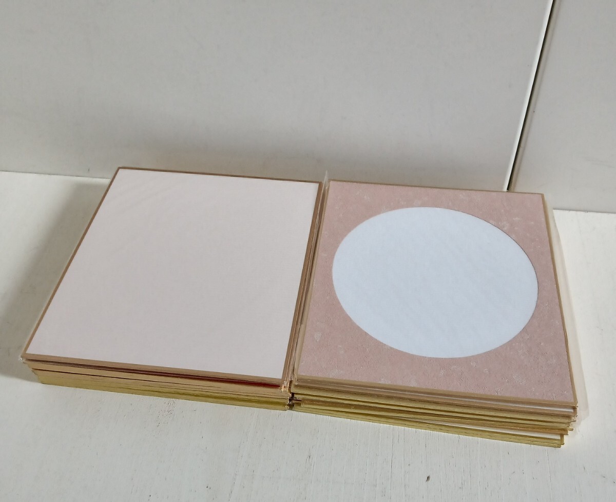 【未使用に近い】ミニ 色紙 / 無地 円窓 扇 他 / 24枚セット / 13.5cm×12cm / 書道用品 水墨画 書道 水墨画 絵手紙 古墨 寄せ書き サイン用の落札情報詳細 ...