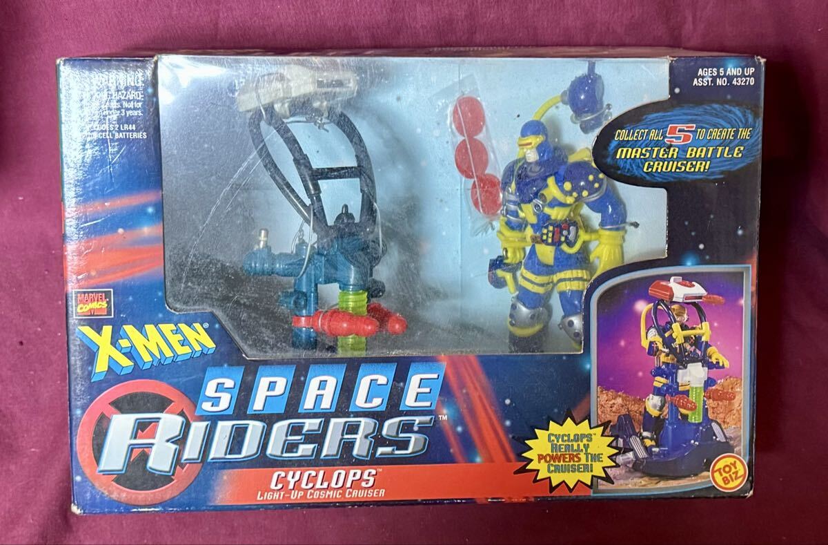 【未使用】'97 TOYBIZ『X-MEN』SPACE RIDER S アクションフィギュア CYCLOPS サイクロップス LIGHT-UP ...