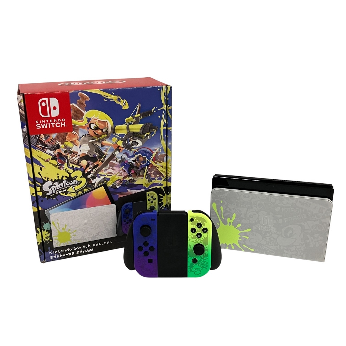 【未使用】Nintendo Switch HEG-001 有機ELモデル スプラトゥーン3エディション ゲーム機 ニンテンドー スイッチ 未 ...