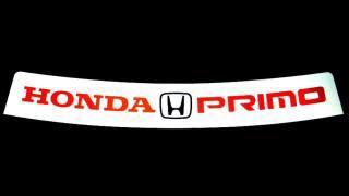 【新品】HONDA PRIMO ホンダプリモ ハチマキ ウィンドーステッカー白/赤★DA6DA8DC2DB8 インテグラEF8EG2 CR-X ...