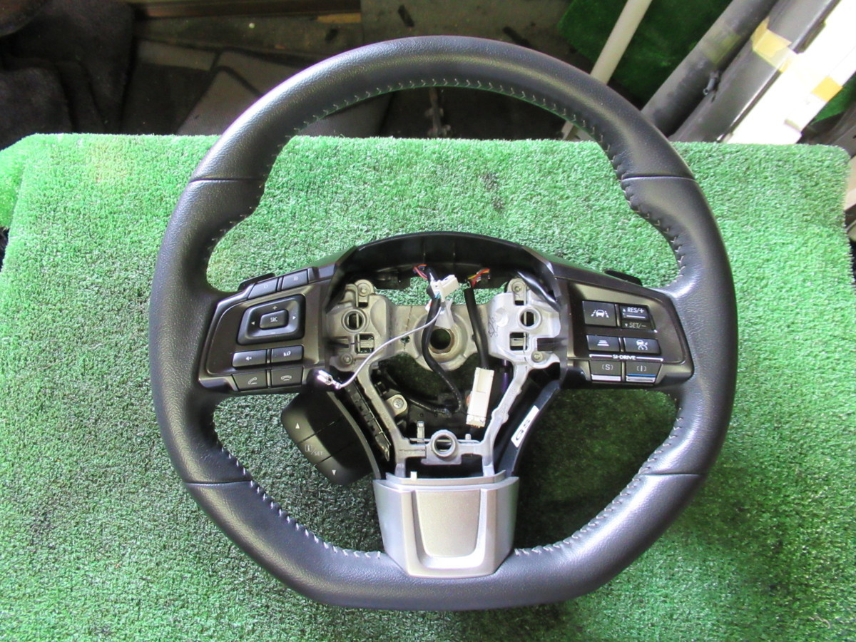 (A0413-H) レヴォーグ (VM4) 純正 ハンドル ステアリング レザー 革 GS120-05900 パドルシフト スイッチ H28年 2016年 DBA-VM4 VMの落札情報詳細 ...