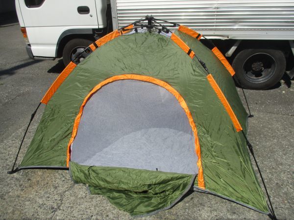 sha mo camel シャーモキャメル 2-3人用 ワンタッチテント キャンプ アウトドア 家キャンプ E-8161 の落札情報詳細 - Yahoo!オークション落札価格検索 オークフリー