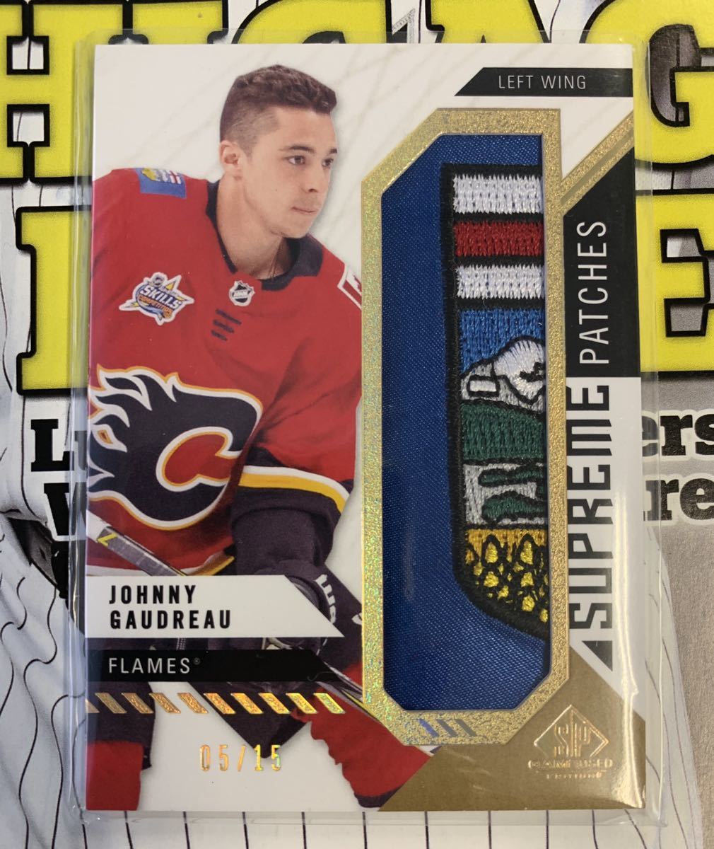 2018-19 UD Sp Game Used NHL Johnny Gaudreau Flames 05/15枚限定 Supreme ...