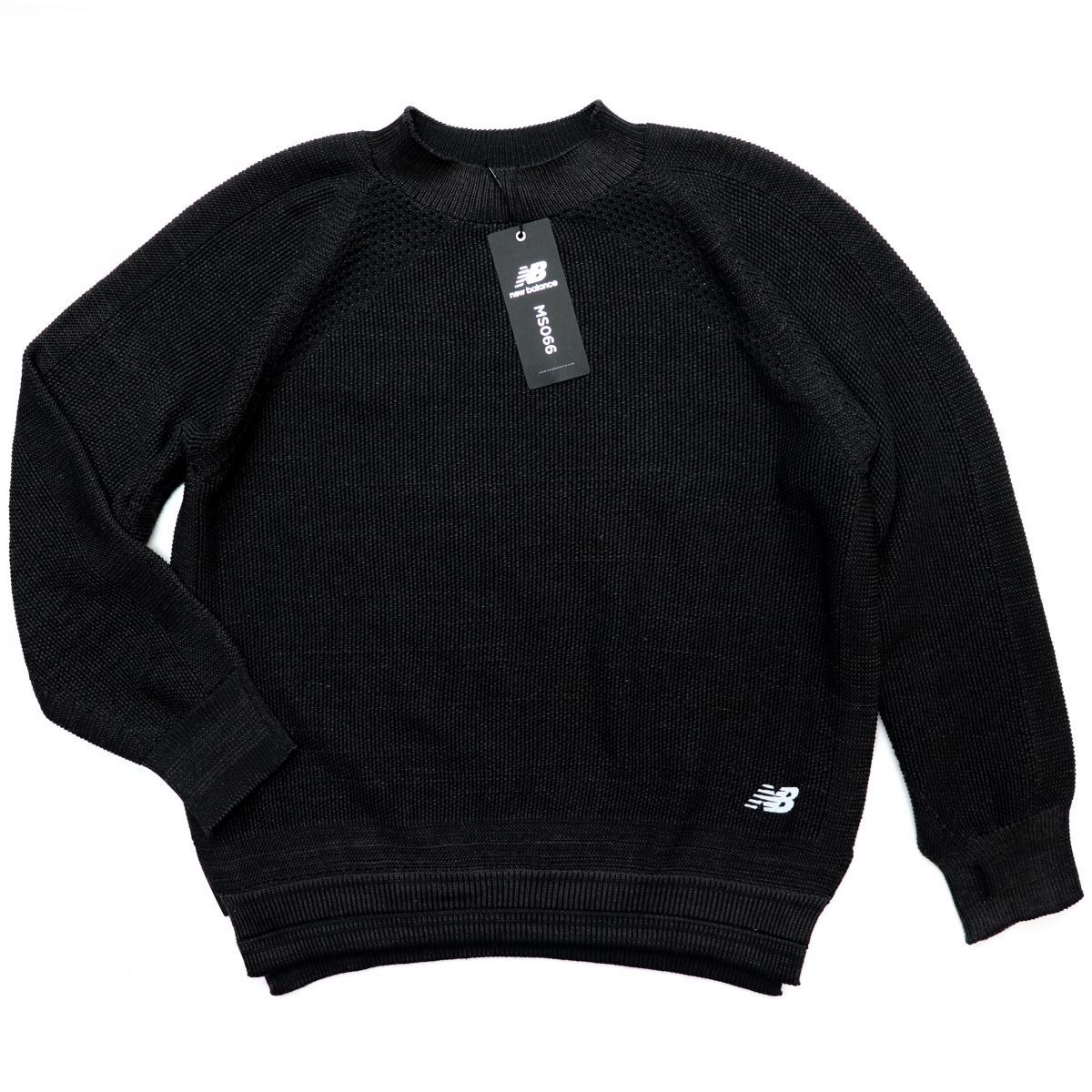 【新品】★ニューバランス new balance NB 定価19800円 新品 メンズ MSO66 カジュアル セーター 長袖 ウェア 黒 ...