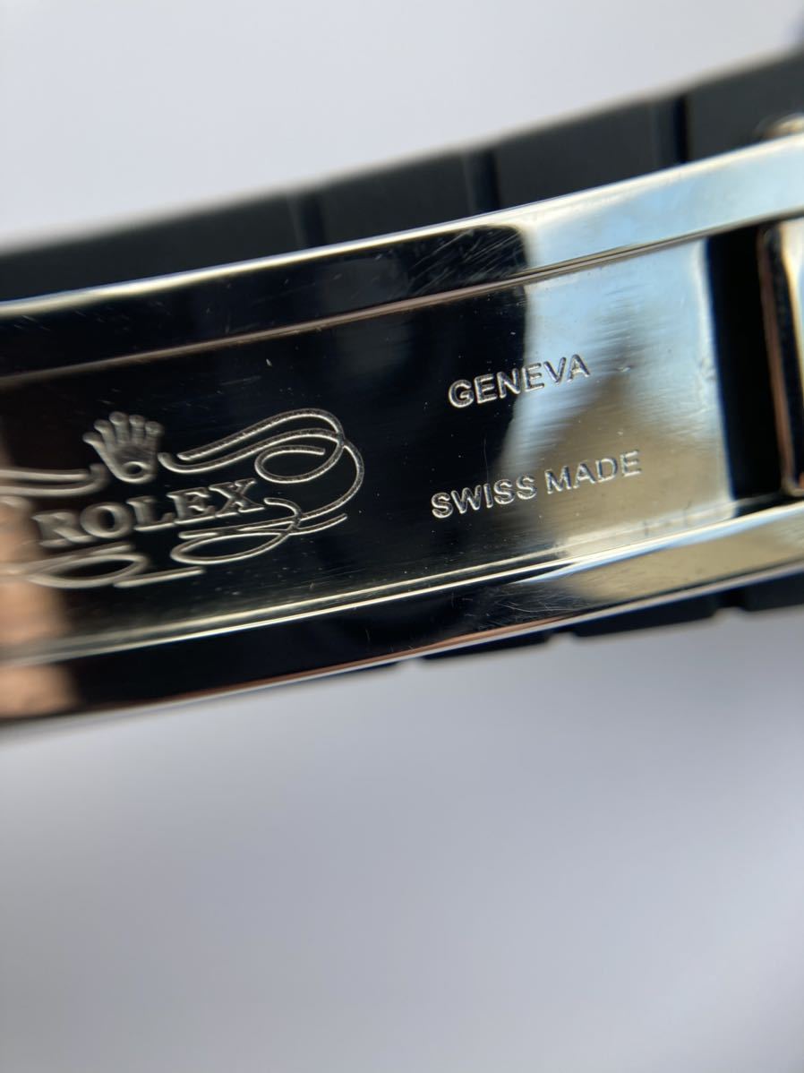 希少未使用 ロレックス オイスターフレックス デイトナ 350501 E-E ベルト ROLEX 20mm幅 116500 Dバックル ラバー ...