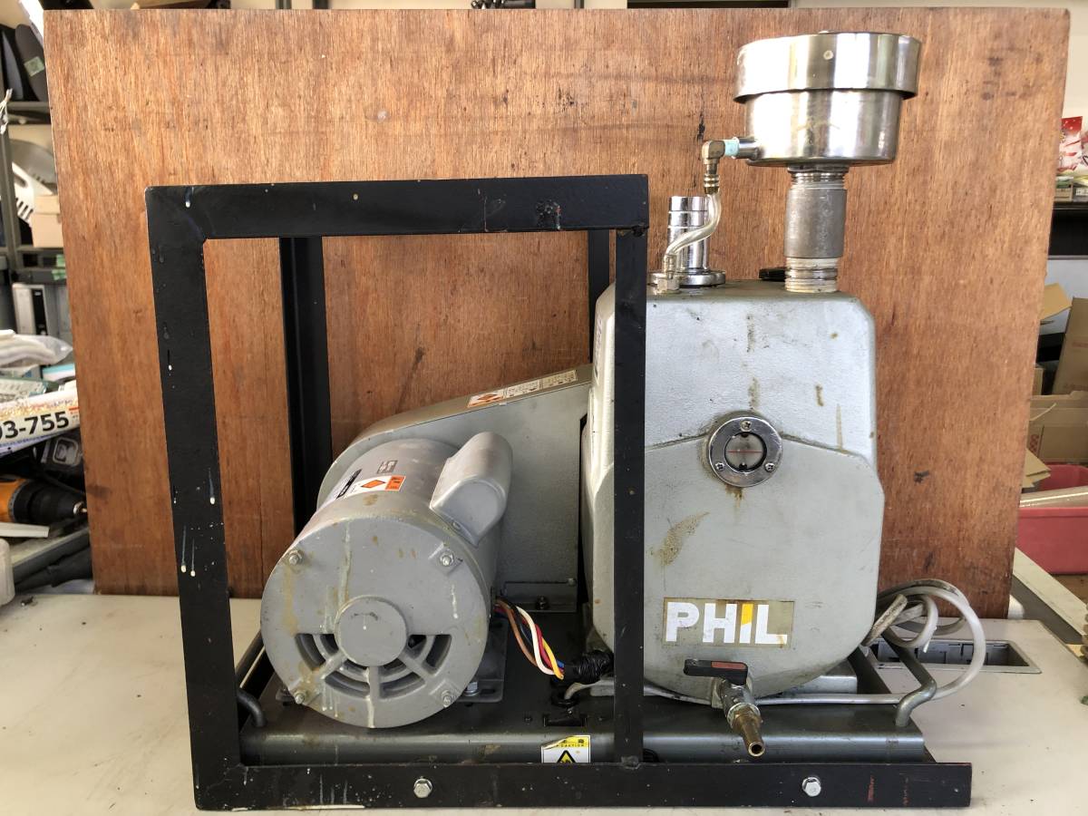 TC49 PHIL 佐藤真空 UST-300 オイル ロータリー バキューム ポンプ ベルト駆動型 油回転 真空ポンプ オイル欠品の落札情報 ...
