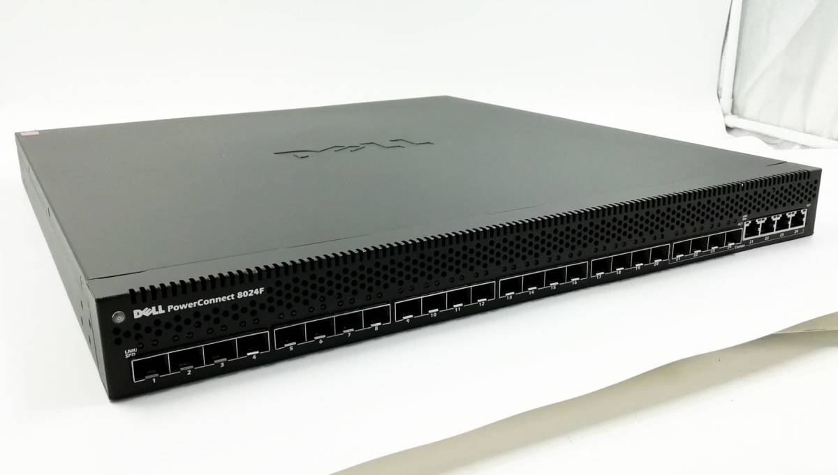 DELL PowerConnect スイッチ 8024F ギガビットイーサネット 4Port SFP 24port 初期化済み 2重化電源 ...