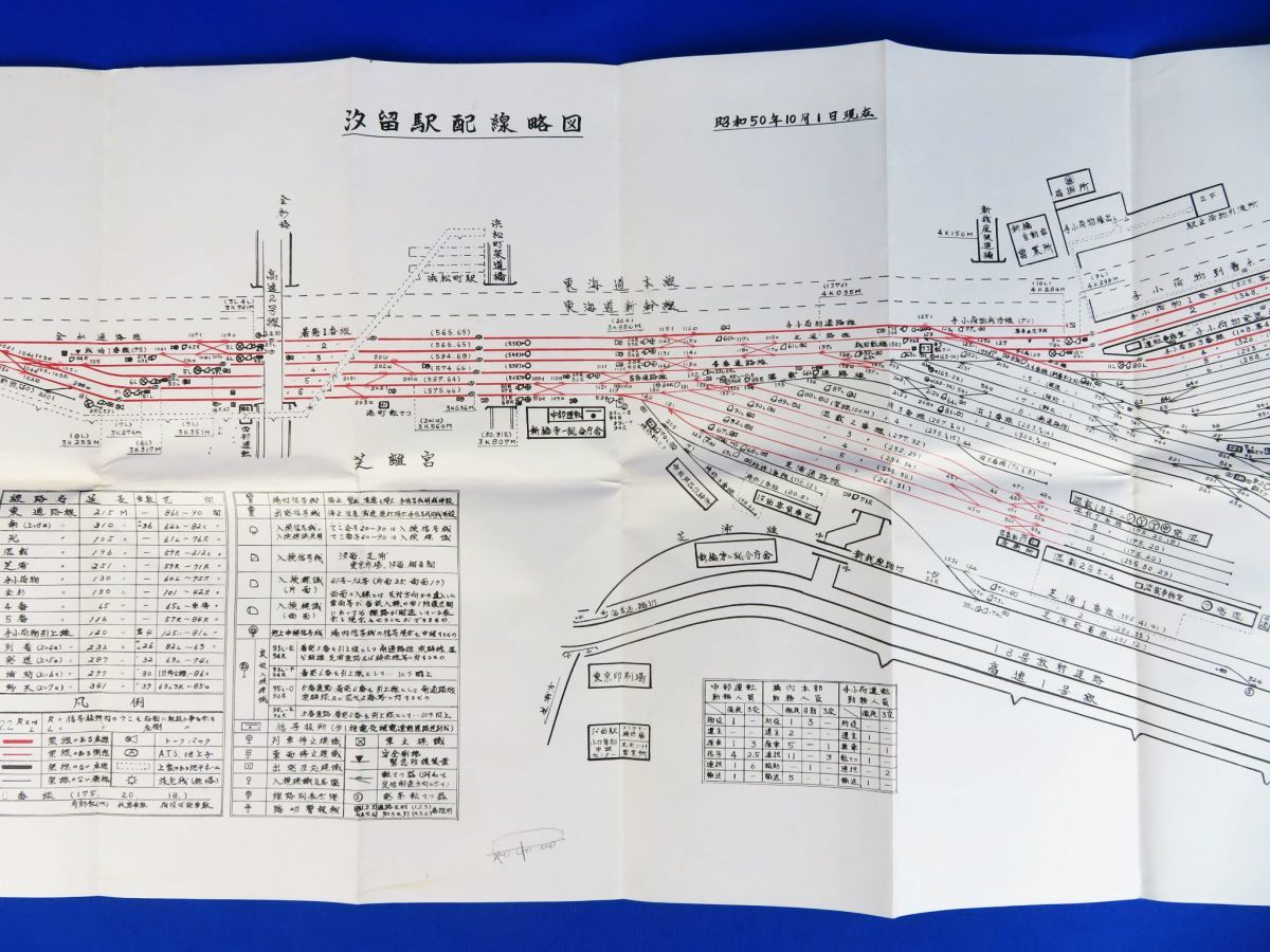 ゆR2379 配線略図1【汐留駅 配線略図《昭和50年10月1日現在》】鉄道関係品/当時物/希少/稀少の落札情報詳細 - Yahoo!オークション落札価格検索 オークフリー
