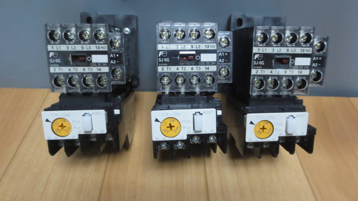 【やや傷や汚れあり】★3点セット★ FUJI 富士電機 / 電磁接触器 SJ-0G (SJ12AG) / サーマルリレー TR-0N (TR13N) 0.95-1.45A ★の落札情報詳細 ...