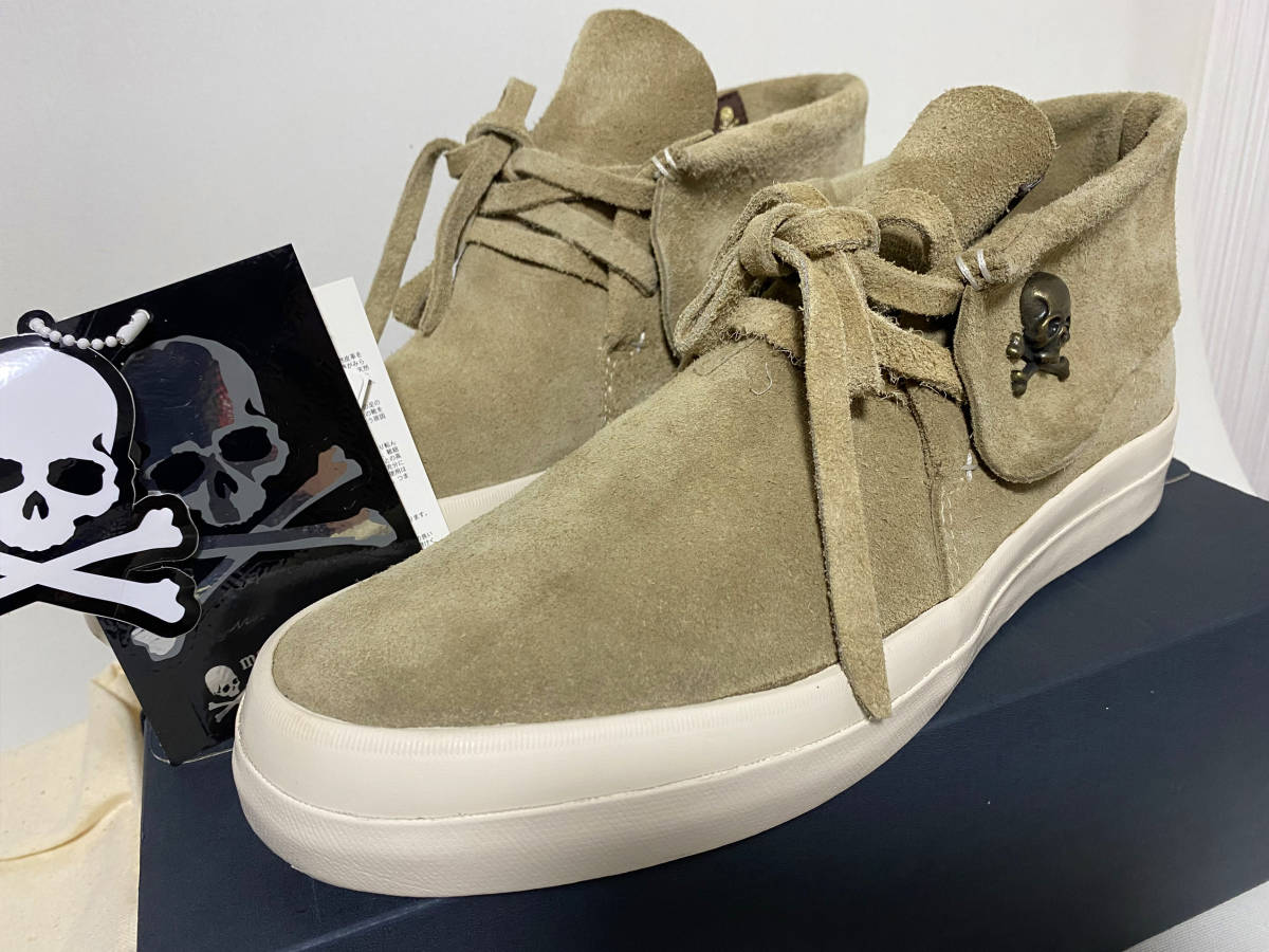 【目立った傷や汚れなし】最終【正規品】美品/13SS dreaming期/mastermind JAPAN×visvim/FLYNT HI SUEDE/スカル装飾 本革スウェードシューズ ...