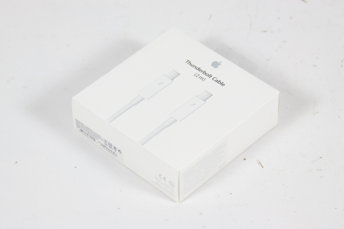 【やや傷や汚れあり】未開封 Apple 純正 Thunderbolt Cable 2m サンダーボルトケーブル ホワイト A1410 アップル ...