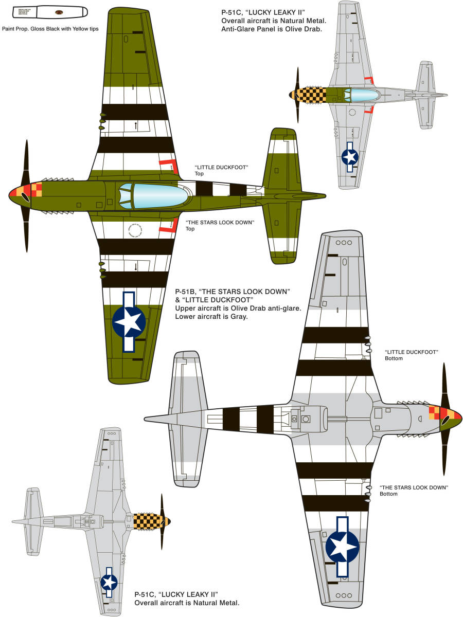 【未使用】1/72 マイクロスケール AC72-0020 P-51 Mustang - The Stars Look Down, Lucky ...