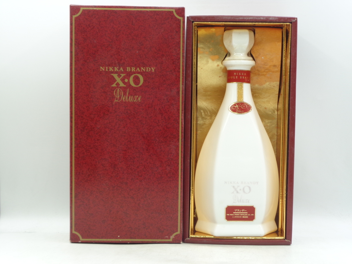 【やや傷や汚れあり】【同梱OK商品】NIKKA APPLE BRANDY XO DELUXE ニッカ アップル ブランデー XO デラックス 白びん 箱入 未開封 古酒 国産 660m 40% ...