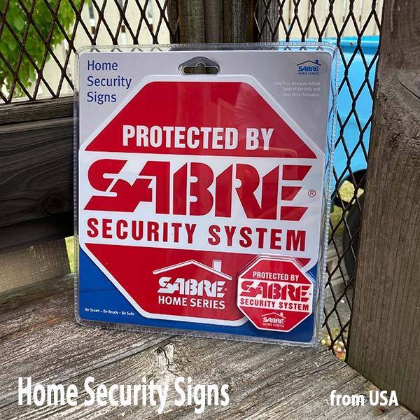【未使用】SABRE Home Security Signs ホームセキュリティーサイン ステッカー付 防犯 ディスプレイ アメリカの落札情報 ...