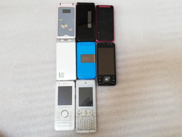 【傷や汚れあり】動作未確認 ジャンク ガラケー 8台まとめ出品 softbank 401PM/812SH/815T/822P/824SH ...