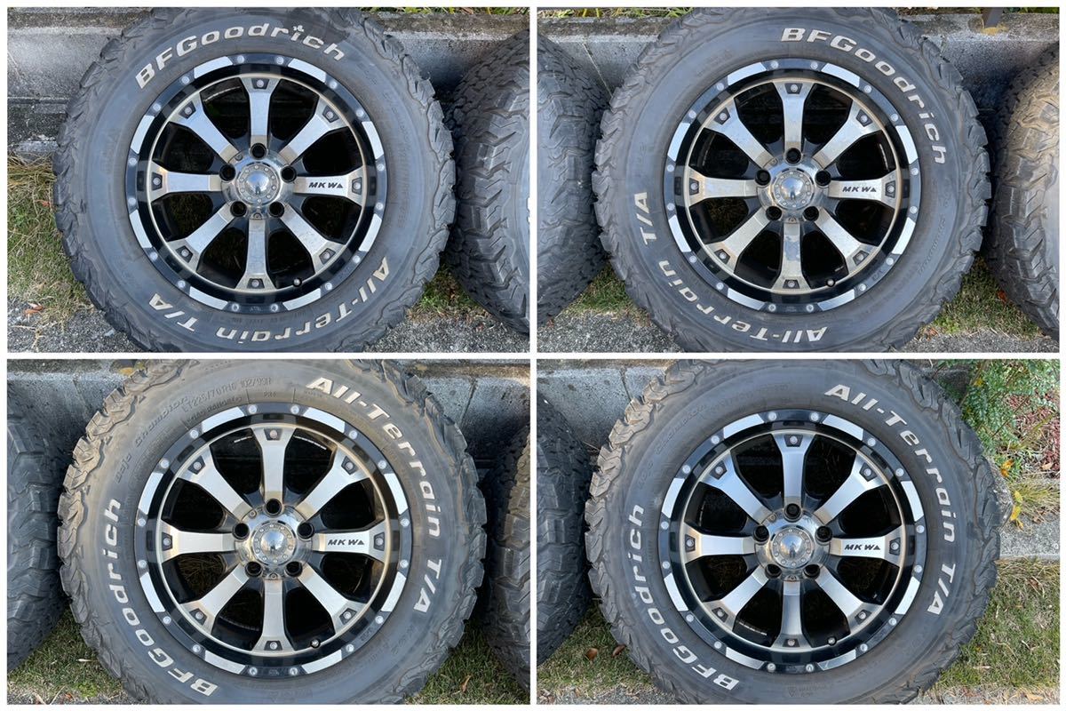 【傷や汚れあり】MKW MK-46 16インチ BFGoodrich All-terrain 225/70R16 タイヤ ホイールセット 4本 BFグッドリッチ オールテレーン 中古 デリカ ...