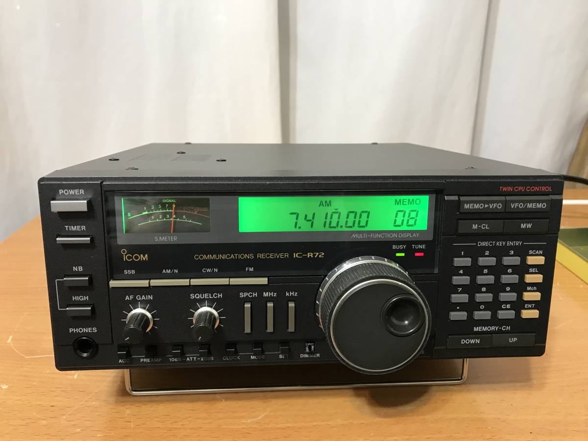 【目立った傷や汚れなし】 ICOM IC-R72 HF受信機 希少 FMユニット付 AM AMN FM USB LSB ...