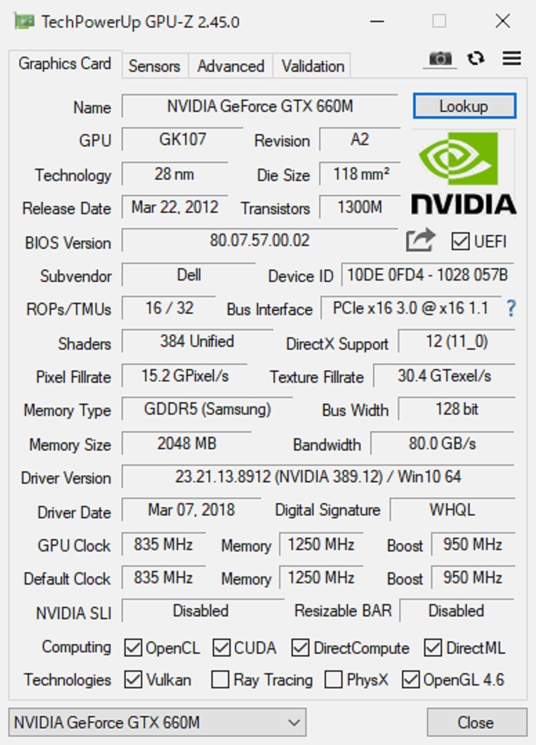 【目立った傷や汚れなし】NVIDIA GeForce GTX 660M グラフィックカード MXM3.0B GDDR5 2GB ノート用GPU ...