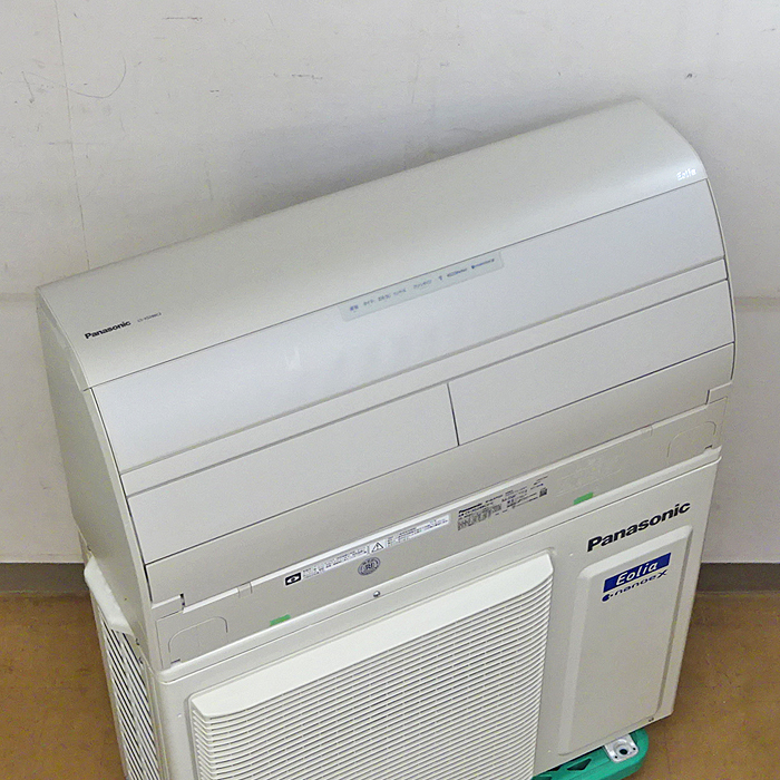 【傷や汚れあり】Panasonic Eolia【CS-XS288C2-C】パナソニック フィルターお掃除ロボット 無線LAN内蔵 エアコン 主に10畳用 単相200V 2018年製 ベージュ色 ...