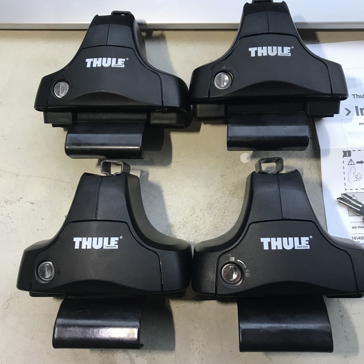 【傷や汚れあり】THULE ミツビシ デリカD5用 ルーフキャリア取付セット(フット754+バー963+キット1485) ウイングバー 150cm CV5W CV1W キャリアベースの落札情報 ...