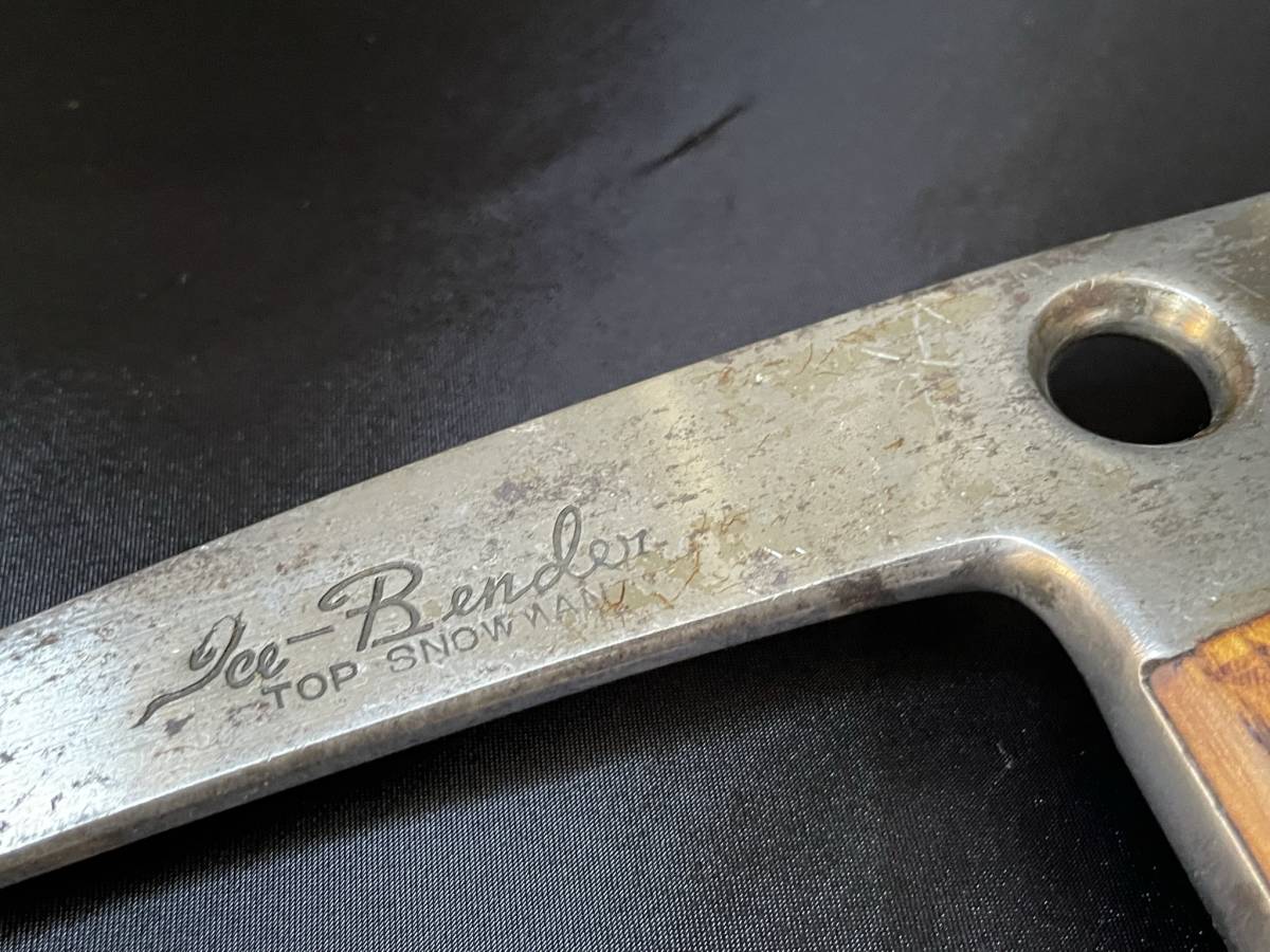 【傷や汚れあり】ピッケル ウッドシャフト TOP SNOWMAN/トップスノーマン Ice-Bender/アイスベンダー WHITE ASH ...