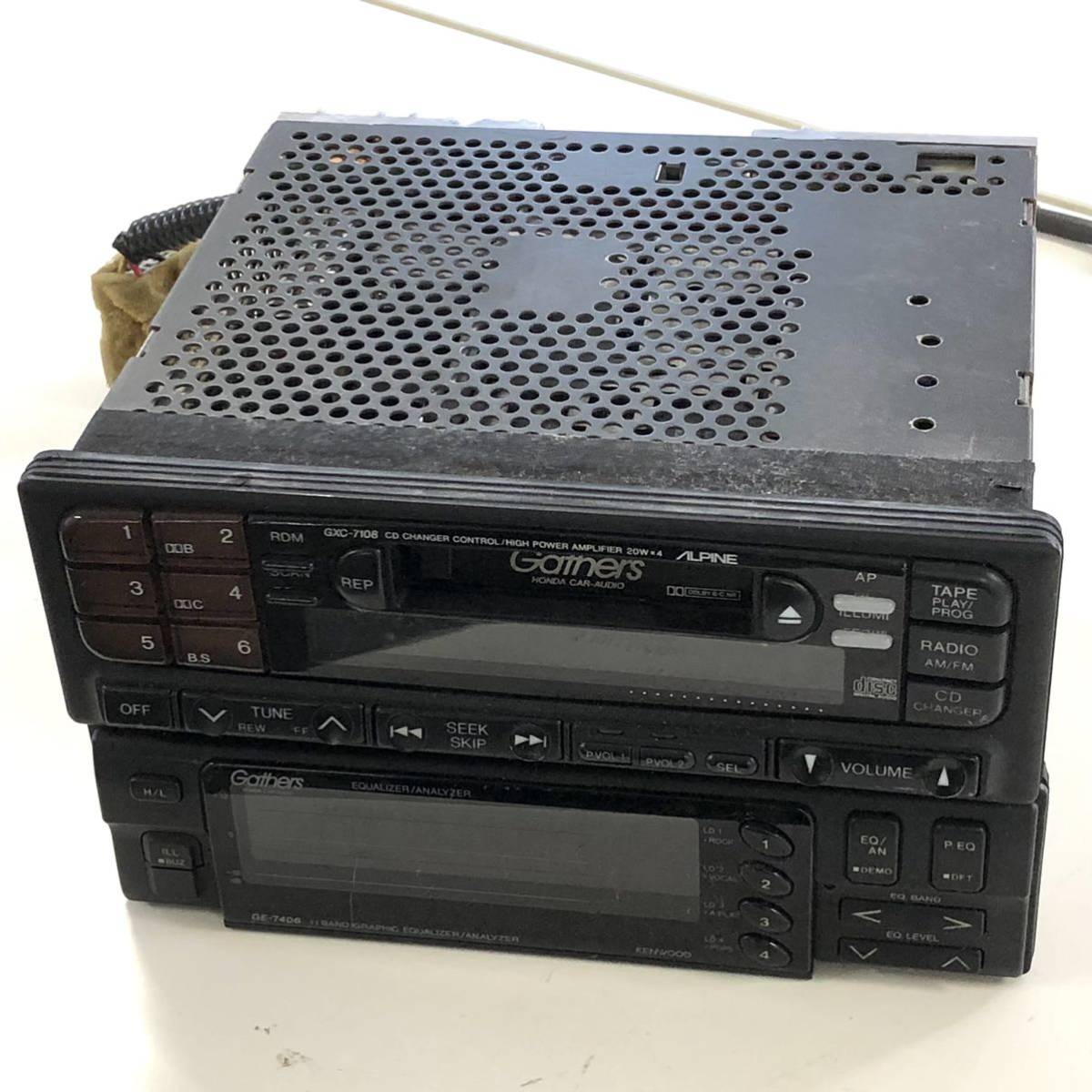 【全体的に状態が悪い】ジャンク Gathers HONDA CAR-AUDIO ホンダ GXC-7108 GE-7406 現状品 o15の落札 ...