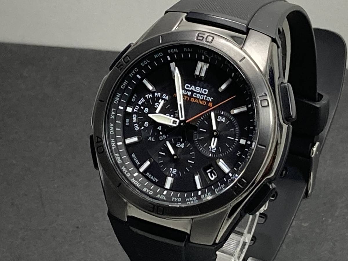 CASIO カシオ 5110 ウェーブセプター タッチ ソーラー マルチバンド6 ラバーベルト 不動 MVA-M650 電波時計 デジタル ...