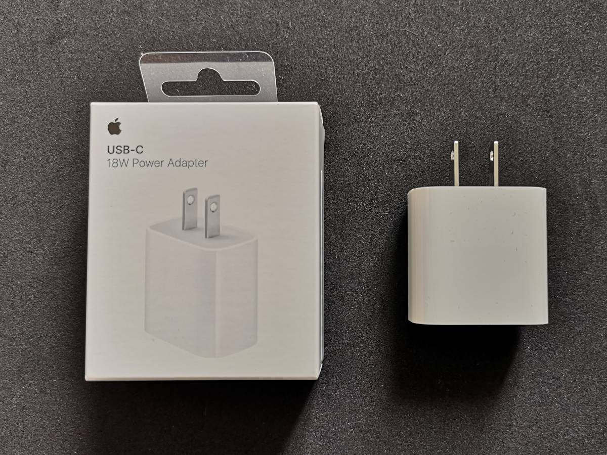 【目立った傷や汚れなし】正規品 Apple 18W Power Adapter USB-C充電器 アップル 純正品 ACアダプター：USB-C ...