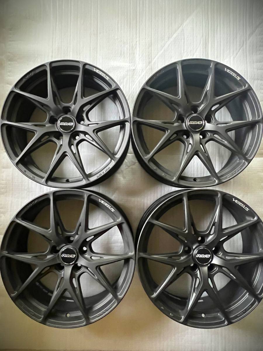 【目立った傷や汚れなし】【RAYSナット付】【2022年製】 RAYS ベルサス VV21S 19インチ 8.0J+38 PCD114.3 5穴 マットスーパーダークガンメタ（APJ）の落札 ...