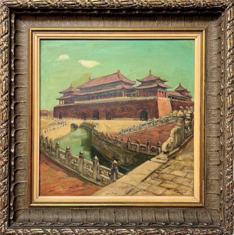 【やや傷や汚れあり】【FCP】作者不詳 サイン有 kunie 油彩画 「北京紫禁城風景」の落札情報詳細 - ヤフオク落札価格検索 オークフリー