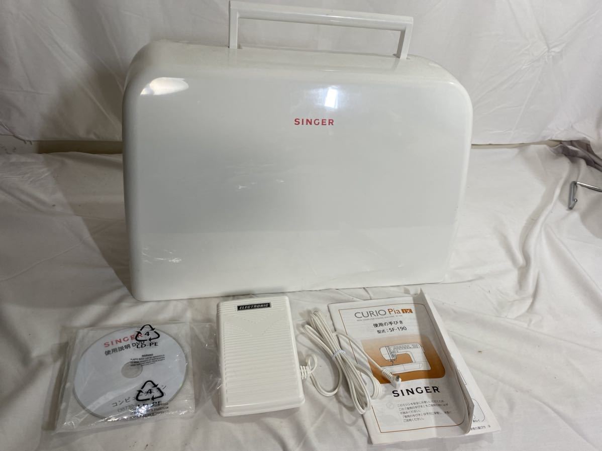 【やや傷や汚れあり】 SINGER シンガー ミシン CURIO Pia IX SF-190 裁縫 手工芸 製造年2017の落札情報詳細 ...