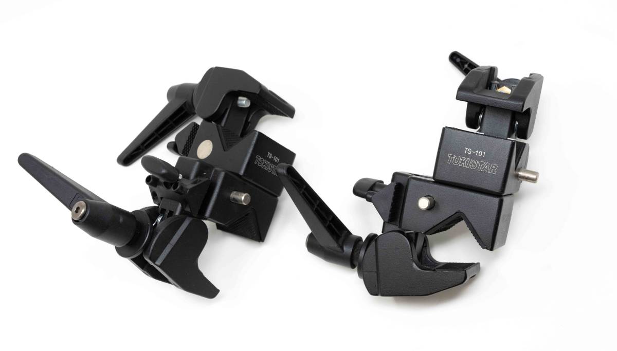 【やや傷や汚れあり】【1円〜】撮影用スーパークランプ6点セット（Manfrotto 035C、TOKISTAR TS-609-ST、TOKISTAR TS-101-ST マンフロット／トキ ...