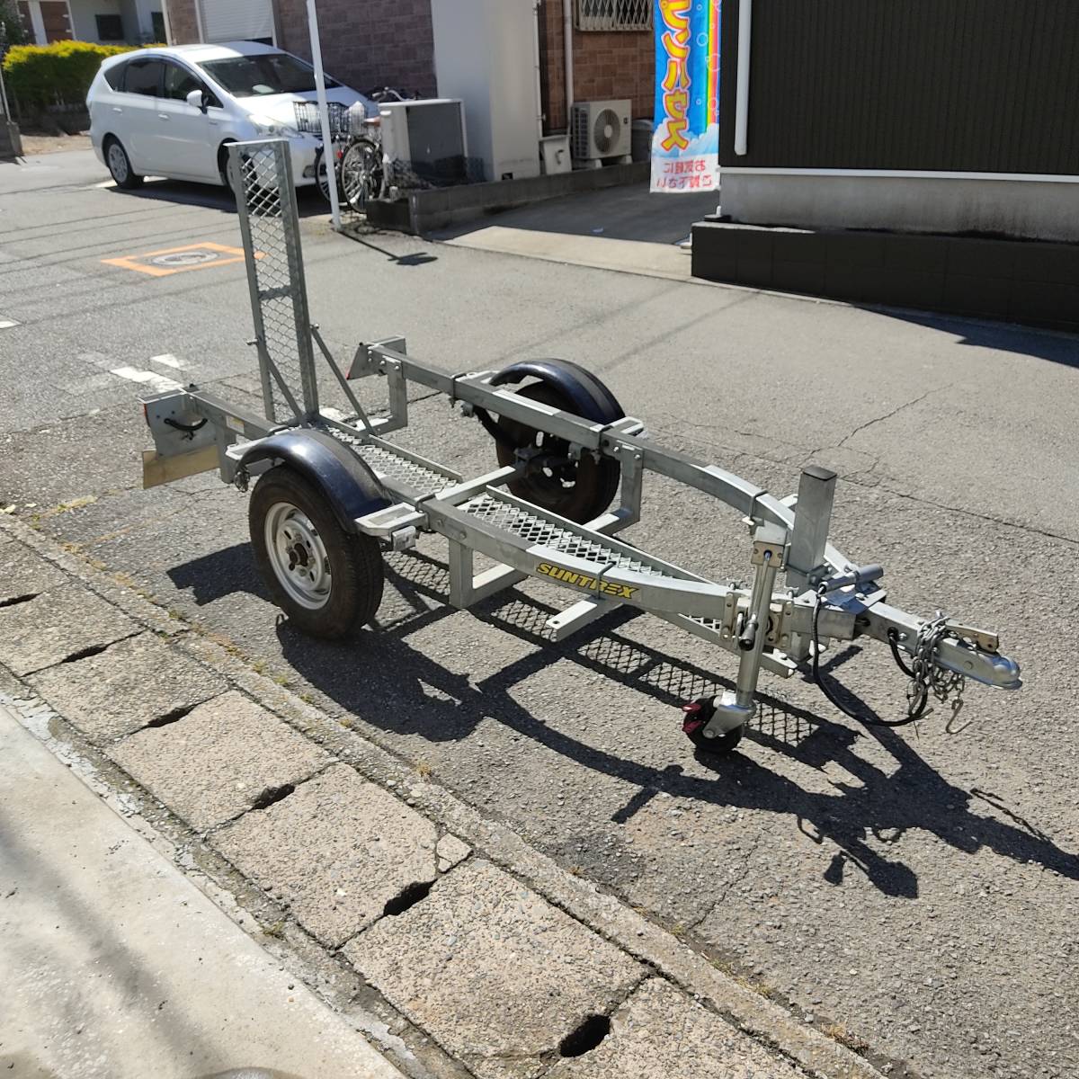 【傷や汚れあり】希少！ 中古 サントレックス TR-B バイク専用トレーラー SUNTREX TRAILER オートバイトレーラーの落札情報詳細 - ヤフオク落札価格検索 オークフリー