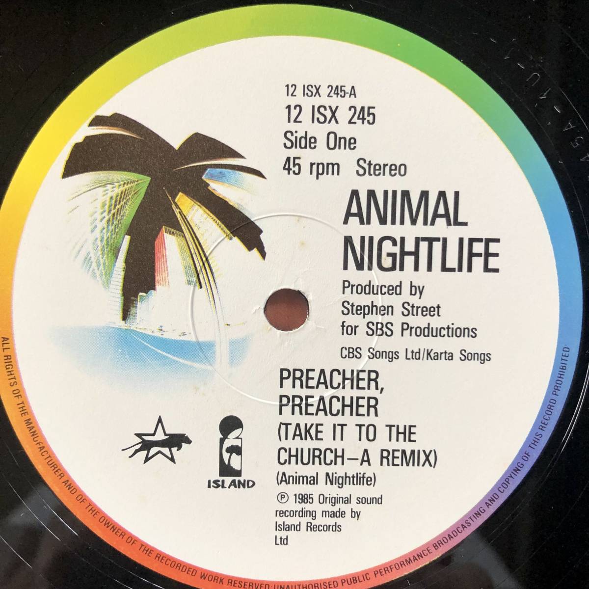 【やや傷や汚れあり】Animal Nightlife / Preacher, Preacher Take Me To The Church ...