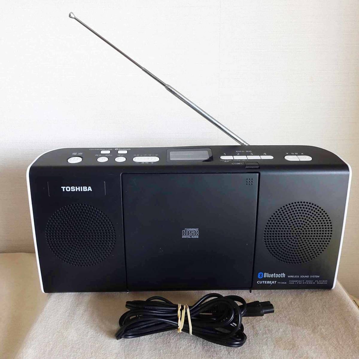 【やや傷や汚れあり】【各部動作OK】東芝 CDラジオ Bluetooth搭載 TY-CW26 ブラック 2017年製の落札情報詳細 ...