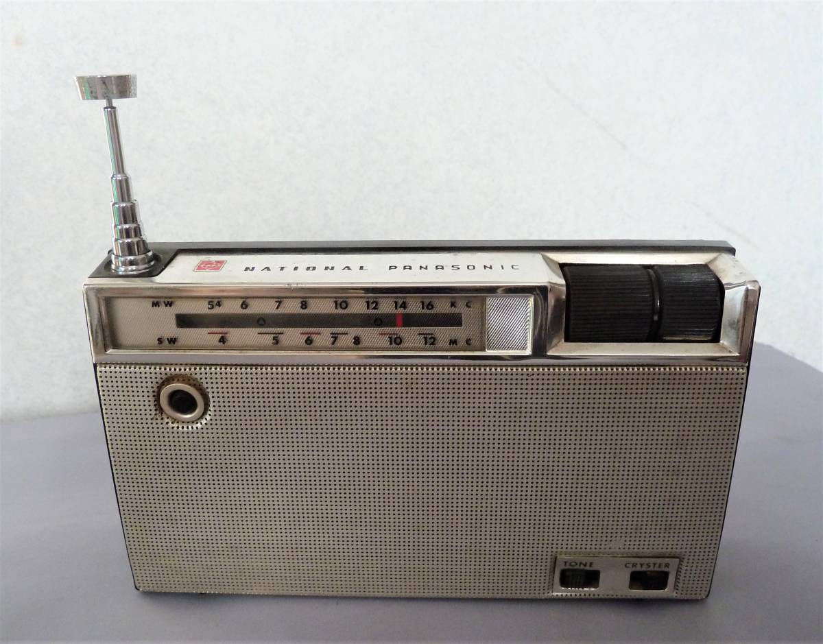 【傷や汚れあり】☆ 昭和レトロ③ NATIONAL PANASONIC 2-BAND 8-TRANSISTER T-801D（1962年発売 ...