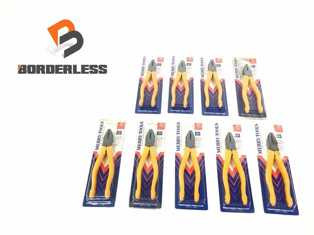 【未使用】☆未使用品9本セット☆MUROMOTO 室本鉄工 MERRY-TOOLS 175mm メリーペンチ 1050-H-175 絶縁カバー ...