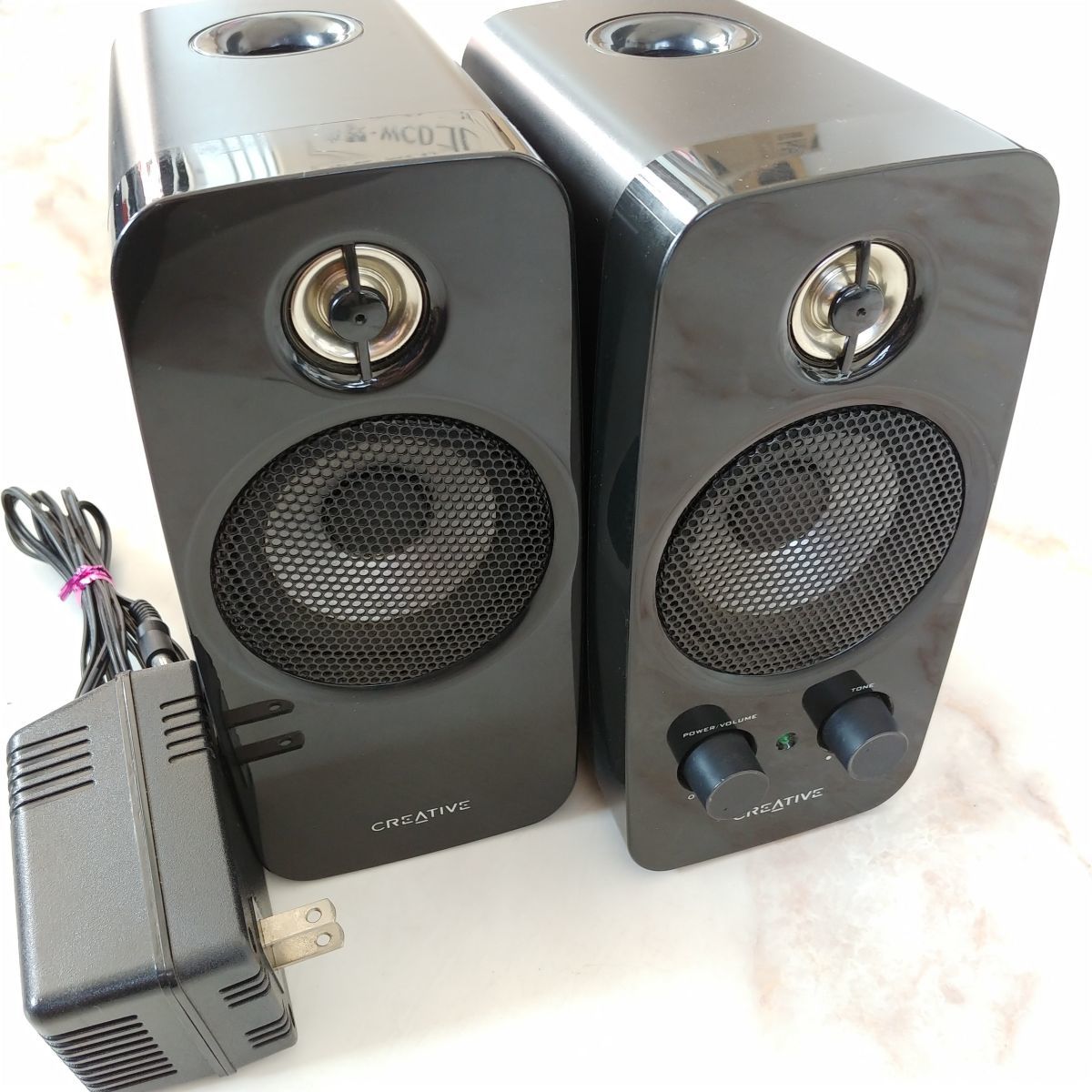 【やや傷や汚れあり】【☆動作確認済☆】CREATIVE INSPIRE T10 クリエイティブ インスパイア T10 ペア スピーカー IN ...