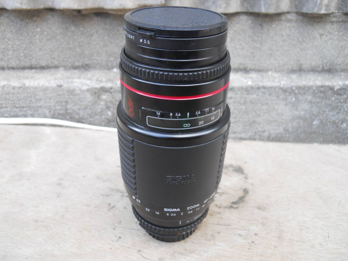 【傷や汚れあり】M9053 カメラレンズ SIGMA ZOOM AF-APO 1:4.5-5.6 f=75-300mm MULTI-COATED φ55 1009111 未チェック 傷汚れあ ...