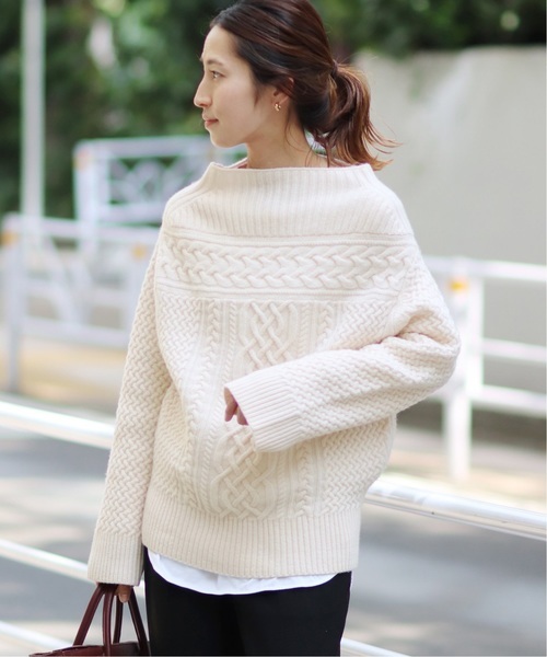 【目立った傷や汚れなし】 2019aw FRAMeWORK フレームワーク ハミルトン アラン ボトル ネック プルオーバー ウール100% ニット ナチュラル ホワイトの落札情報詳細 ...