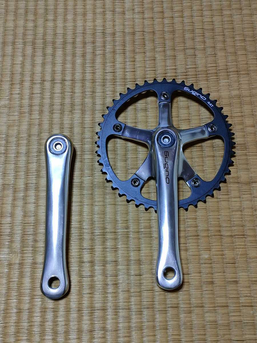 【未使用に近い】100円〜！スギノ SUGINO RD2R TL クランクセット 165mm ほぼ新品 送料無料 ピスト 固定 シングル ...