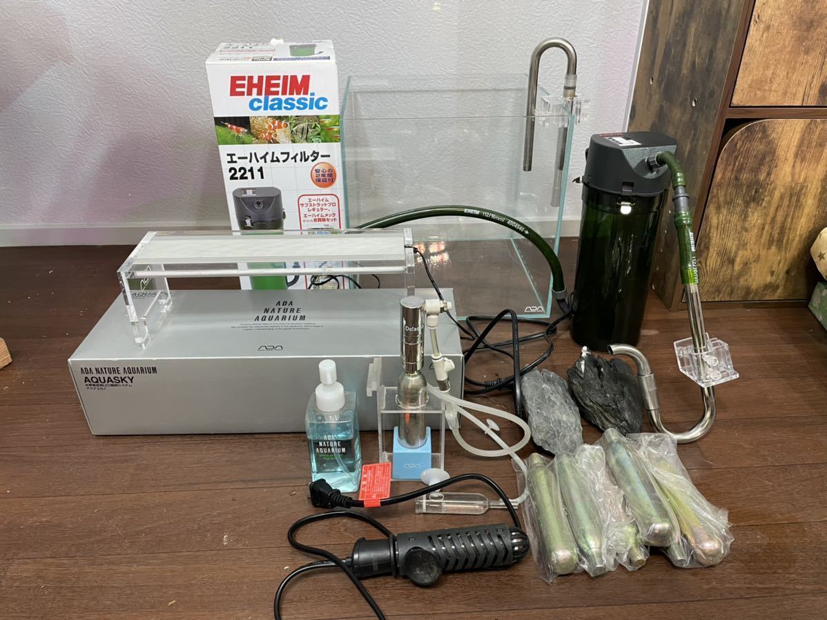 【傷や汚れあり】ADA水槽30センチキューブ セット EHEIM スターターセット の落札情報詳細 - ヤフオク落札価格検索 オークフリー