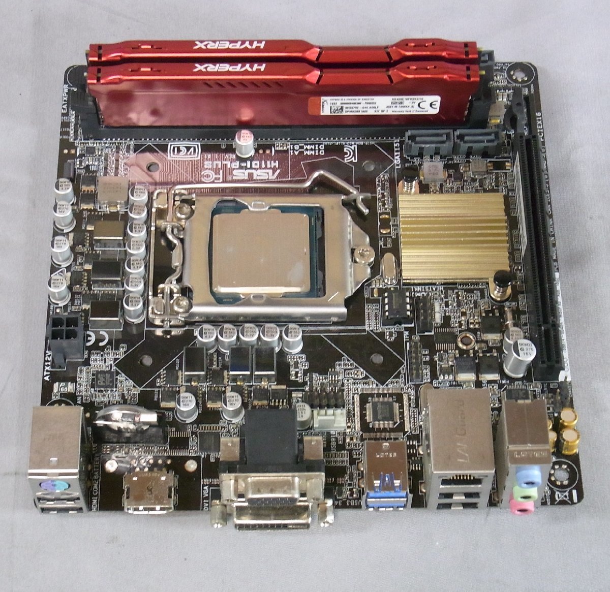 【やや傷や汚れあり】B32442 O-10140 ASUS H110I-PLUS + Core i3-6100 + 8GB×2 LGA1150 ...