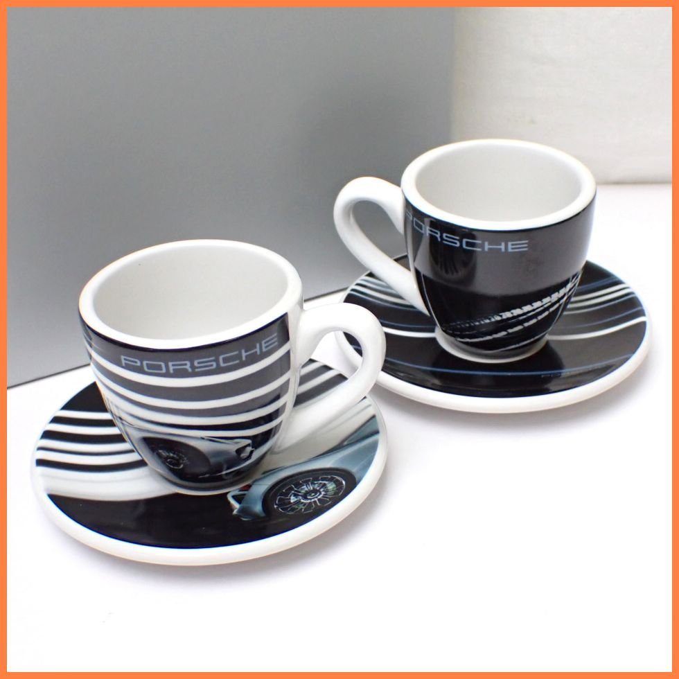 【新品】ポルシェ 純正 エスプレッソセット 2客 WAP0505950H ホワイト ドライバーズセレクション 新品 未使用 Porsche ...