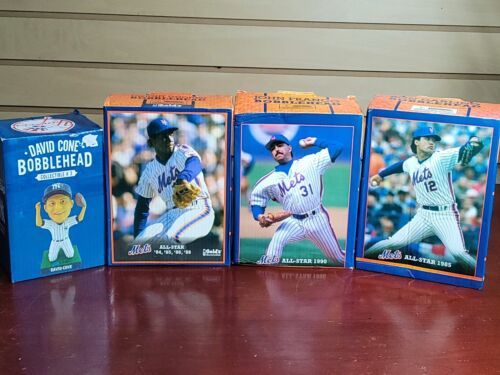 【やや傷や汚れあり】Lot of 4 Baseball Bobblehead David Cone Dwight Gooden John ...