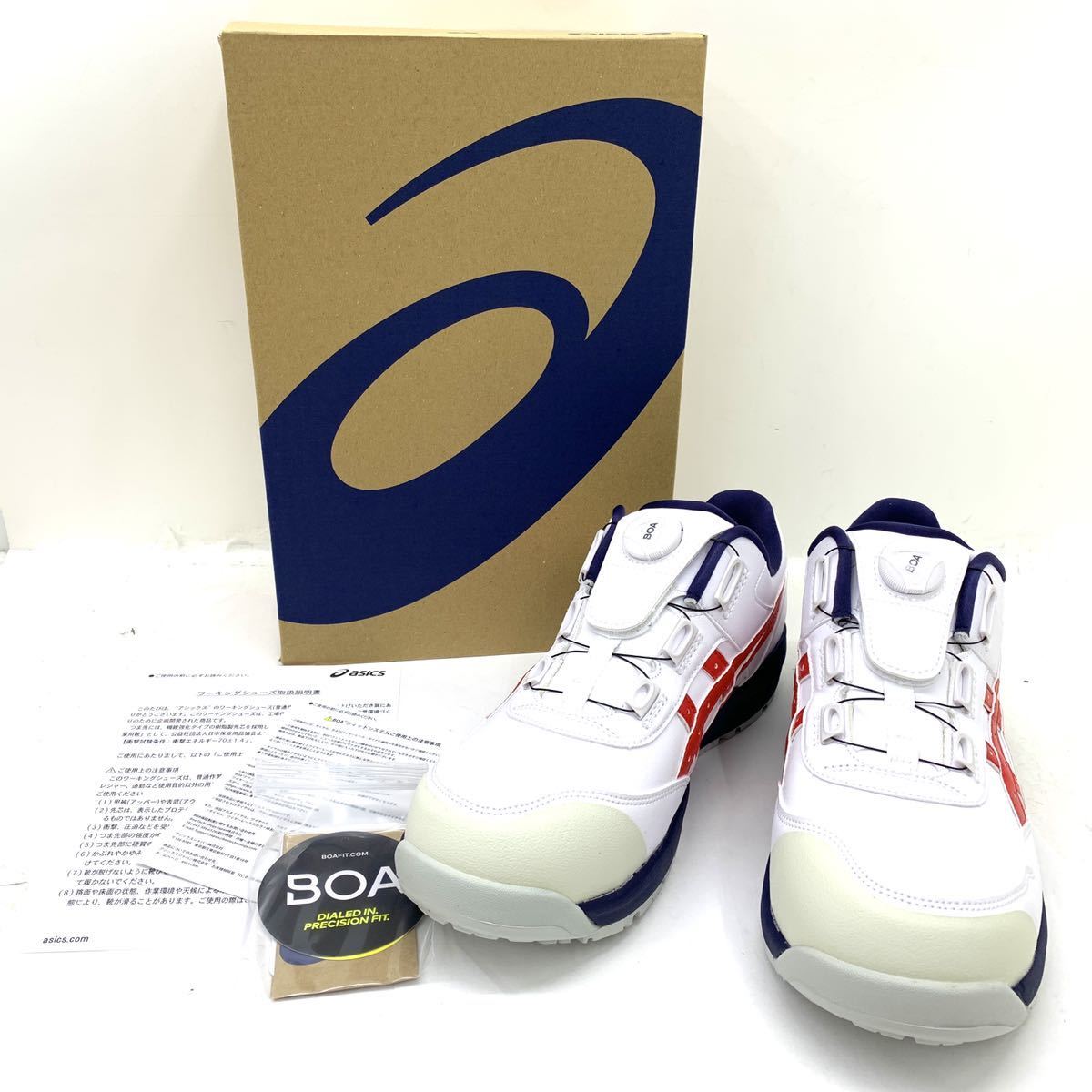 【未使用】102H603★1円～ 未使用！ asics/アシックス WINJOB/ウィンジョブ CP306 BOA WIDE 1271A029-100 27.0cm WHITE/CLASSIC ...