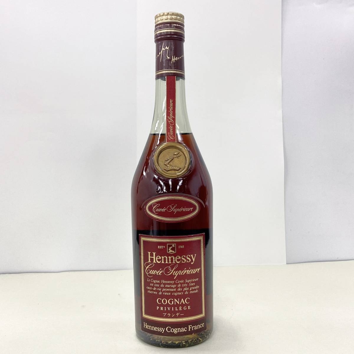 【傷や汚れあり】B257507(011)-19/TR6000 お酒 Hennessy Cuvee Superieure ヘネシー キュヴェ スペリオール COGNAC コニャック 40 ...