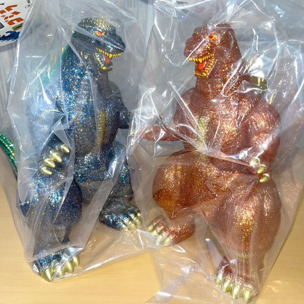 【未使用】2体セット ゴジラ 1995 デスゴジ 350 マルサン 福袋 Xmas image color クリスマス GODZILLA ソフビ sofvi MARUSAN vs デストロイア ...